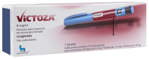 Victoza Liraglutida 6 mg/ml solucion inyectable Envase con 2 plumas con ...