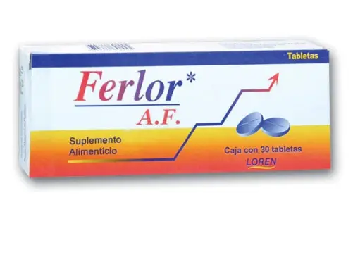 FERLOR A.F. c/30 TABS. 600MG. Ácido Fólico+Hierro (Suplemento ...