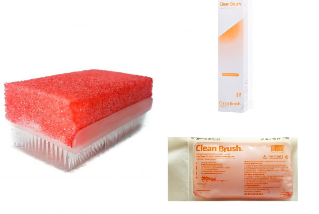 Cepillo quirúrgico desechable: Gluconato de Clorhexidina al 4% Pieza individual ESIGAR | Medical ...
